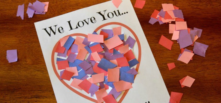 Love You to Pieces Valentines Day Craft - Free Printable • The Diary of ...