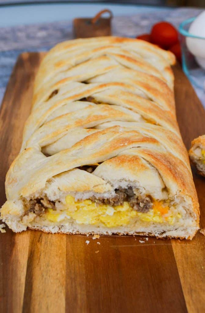 Sausage Egg Breakfast Braid • The Diary of a Real Housewife