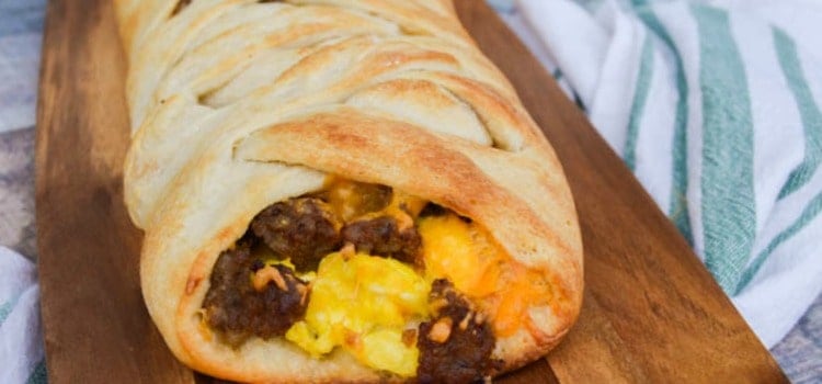 Sausage Egg Breakfast Braid • The Diary of a Real Housewife