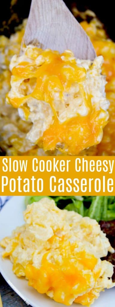 Slow Cooker Cheesy Potato Casserole • The Diary Of A Real Housewife