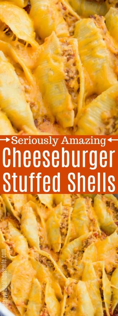Cheeseburger Stuffed Shells • The Diary of a Real Housewife
