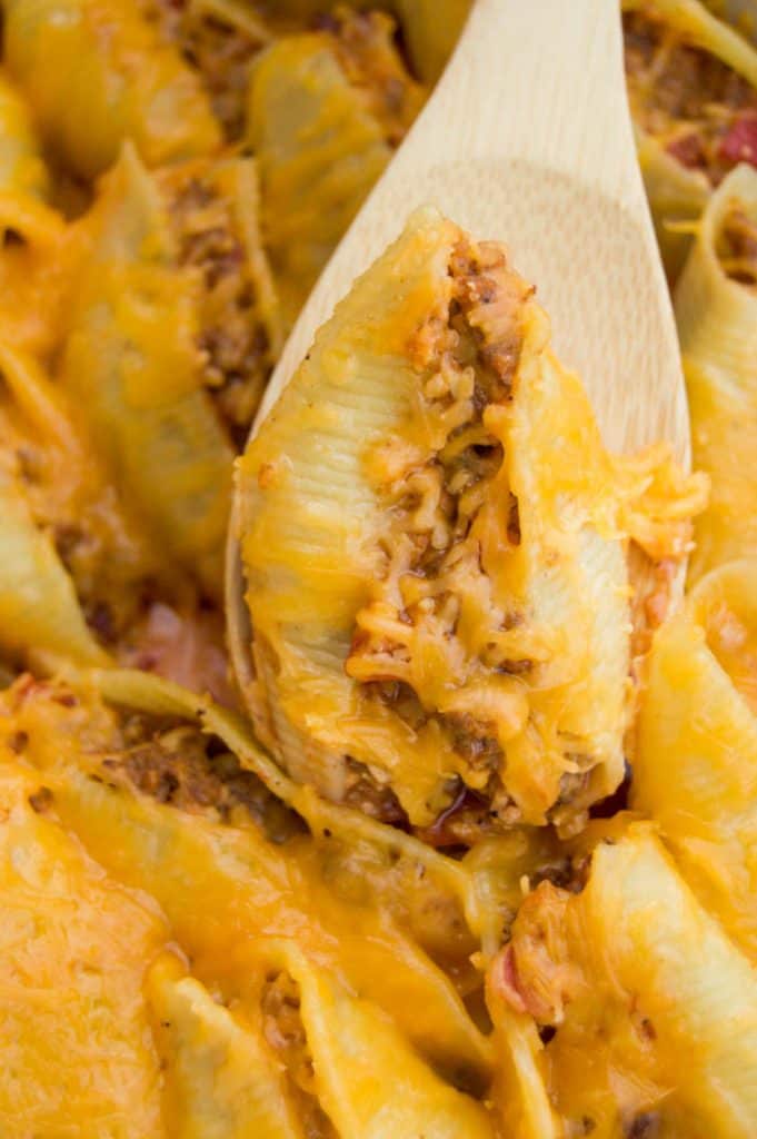 Cheeseburger Stuffed Shells • The Diary of a Real Housewife