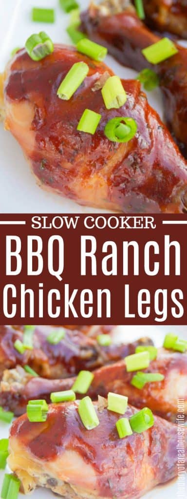 Slow Cooker BBQ Ranch Chicken Legs • The Diary of a Real Housewife