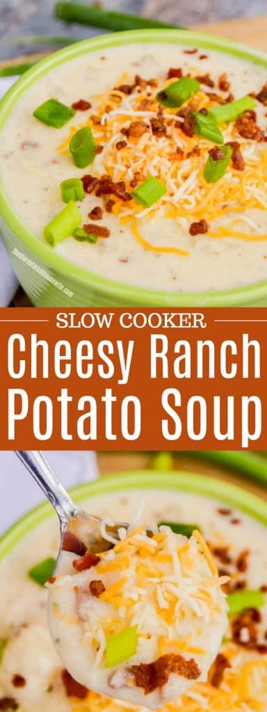 Slow Cooker Cheesy Ranch Potato Soup • The Diary Of A Real Housewife