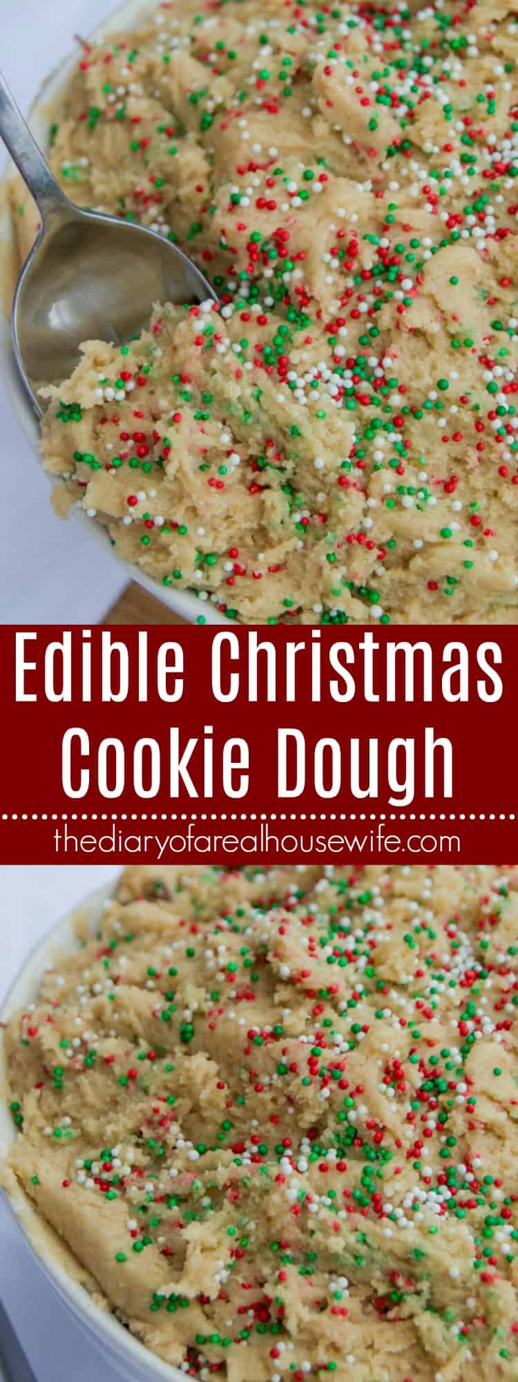 Edible Christmas Cookie Dough • The Diary of a Real Housewife