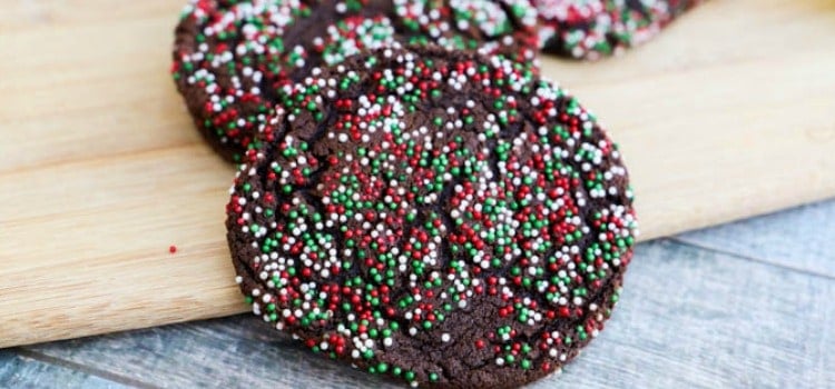 Chocolate Christmas Sprinkle Cookies • The Diary of a Real Housewife