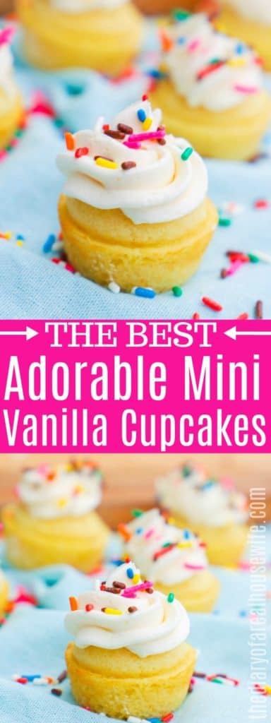 Mini Vanilla Cupcakes • The Diary of a Real Housewife