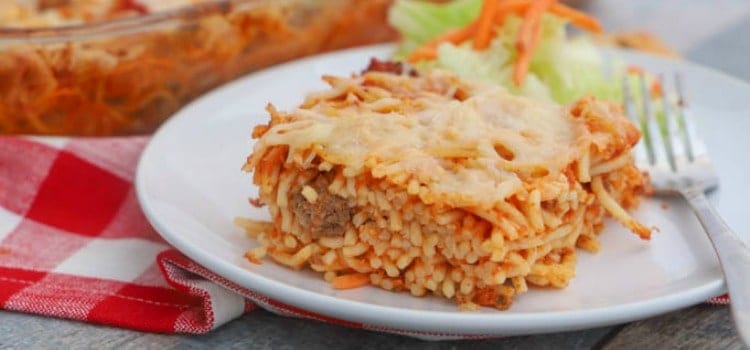 Easy Baked Spaghetti • The Diary of a Real Housewife