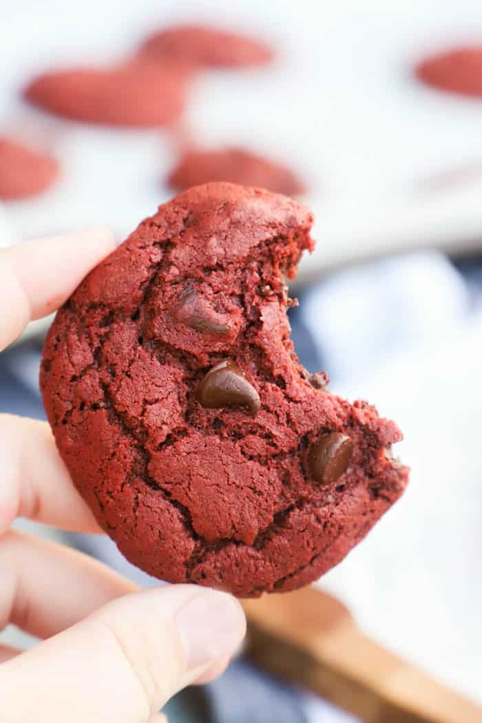 Red Velvet Chocolate Chip Cookie - The Diary of a Real Housewife