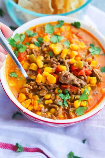 Beef Nacho Soup • The Diary of a Real Housewife