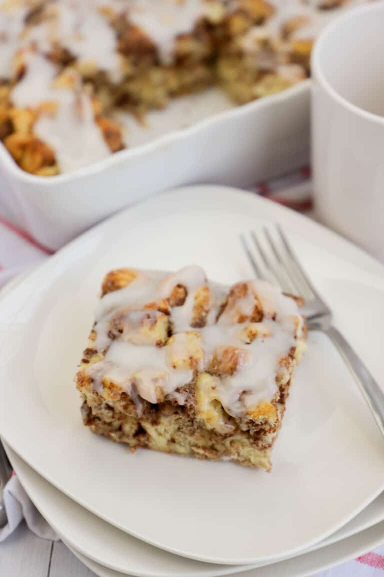 Cinnamon Roll Breakfast Casserole - The Diary of a Real Housewife